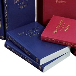 Pocket New Testament and Psalms (vinyl paperback) - Blue - Time for Truth!